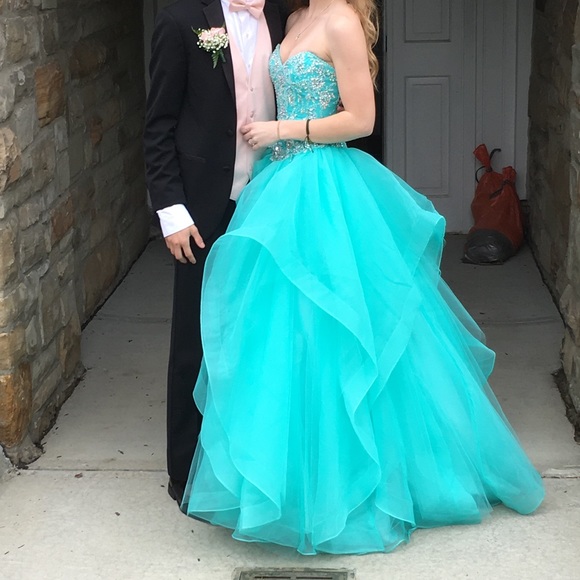Dresses | Aqua Ball Gown Prom Dress | Poshmark